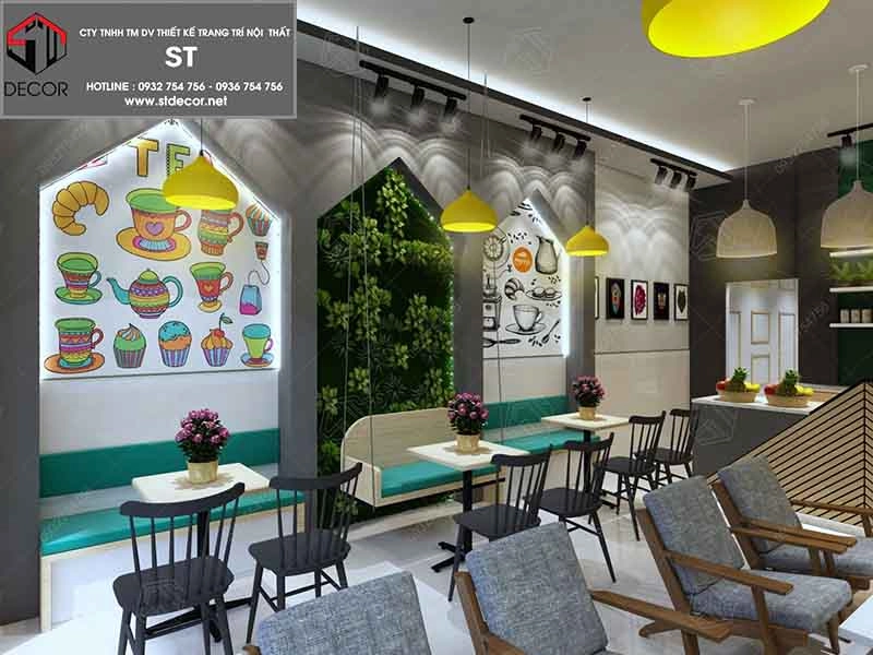 Những mẫu thiết kế nội thất quán trà sữa đẹp Độc Đáo nhìn là Mê Ngay