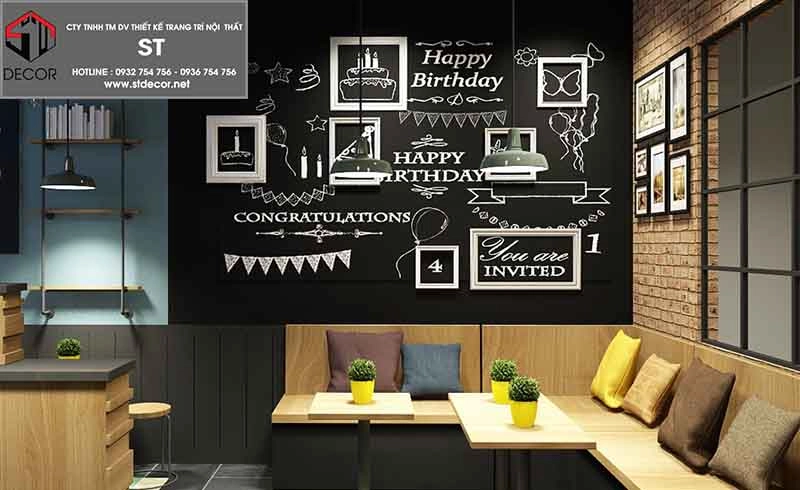 Tư vấn thiết kế quán trà sữa 40m2 TRẺ TRUNG nhưng đầy CÁ TÍNH